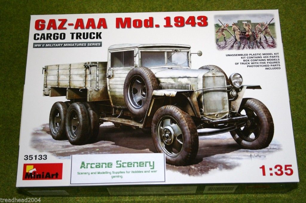 Gaz Aaa Mod1943 Cargo Truck 135 Scale Miniart Kit 35133 Arcane Scenery And Models