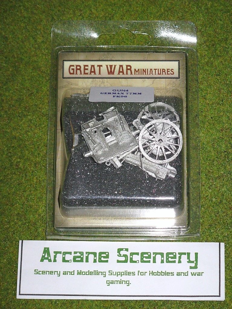 GREAT WAR MINIATURES German Field Gun 77mm FK96 GUN 4 28mm – ARCANE ...