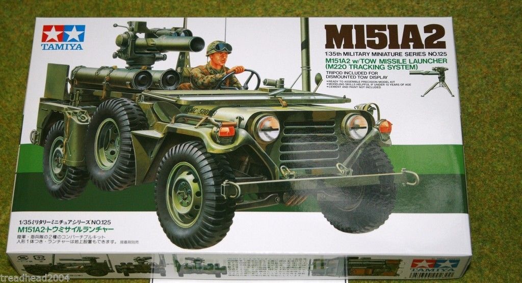Tamiya U.S. M151A2 with TOW MISSILE LAUNCHER 1/35 Scale Kit 35125 ...