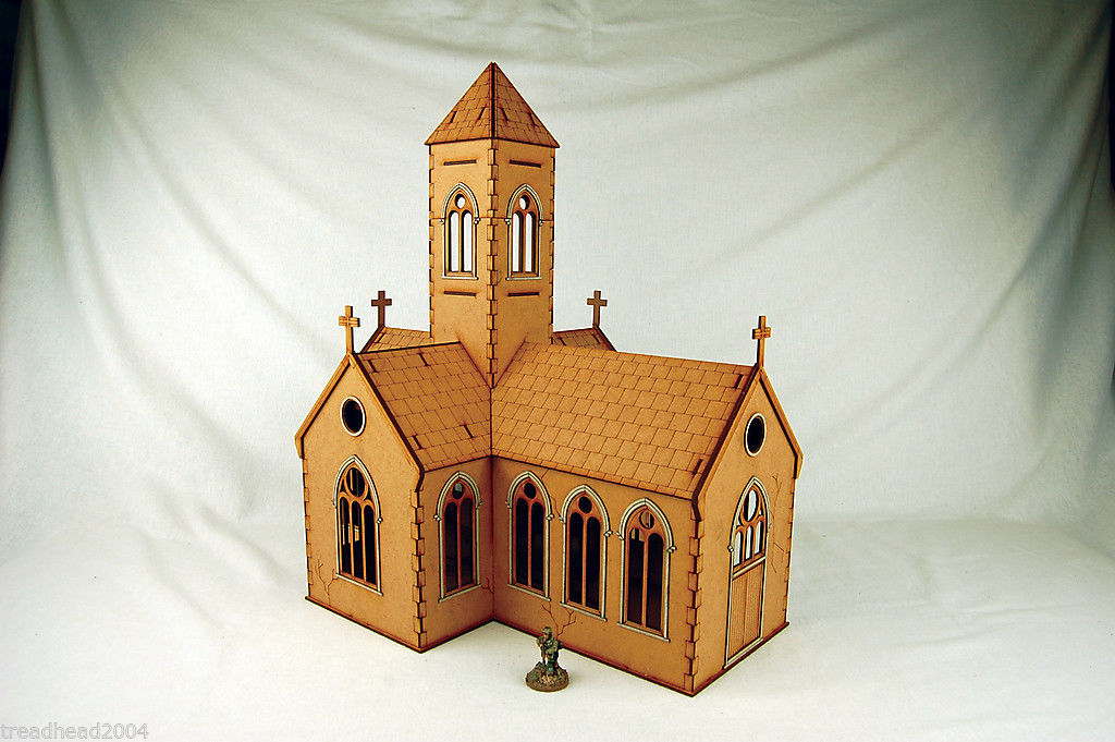 Church Laser Cut 28mm MDF Terrain Wild West Boomtown Toys & Games Role ...